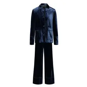 MOV Blue / Brown Velvet Suit