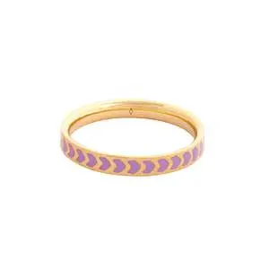 APRÈS YOUTH Gold / Orange Spark Enamel Ring Purple - Gold/orange