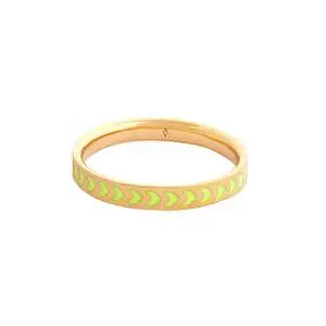 APRÈS YOUTH Orange / Gold Spark Enamel Ring Yellow - Orange/gold