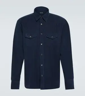 TOM FORD Cotton Corduroy Western Shirt - Blue
