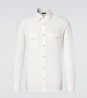 TOM FORD Cotton Corduroy Western Shirt - White