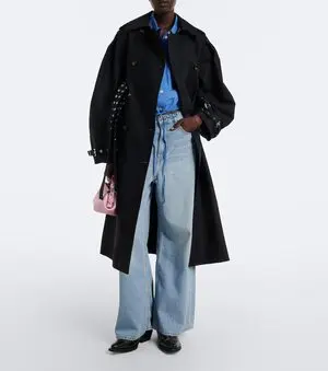 GANNI Cotton Trench Coat