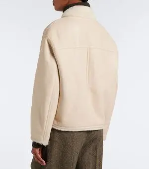 YVES SALOMON Shearling-trimmed Leather Jacket