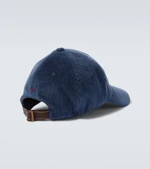 Brunello Cucinelli Cotton-blend Corduroy Baseball Cap - Blue