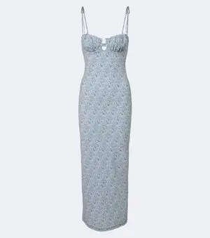 MONTCE Petal Floral Maxi Dress - Blue