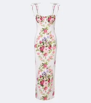 MONTCE Petal Floral Maxi Dress - White