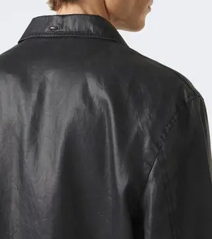 Our Legacy Worker Blouson Jacket In Lacquer Mirror Tencel - Black