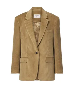 RÓHE Oversized Cotton Corduroy Jacket - Beige