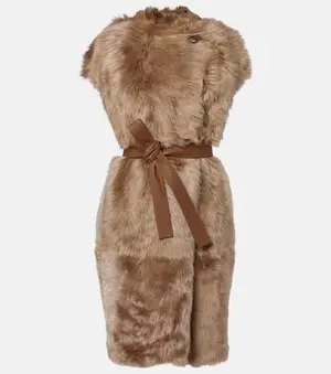YVES SALOMON Reversible Shearling Coat - Beige