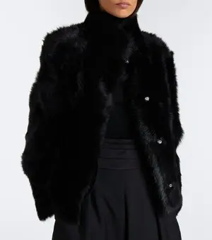 YVES SALOMON Reversible Shearling Coat - Black