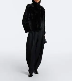 YVES SALOMON Reversible Shearling Coat - Black