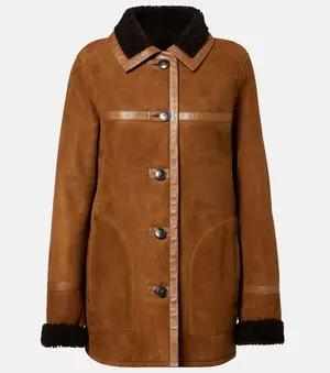 YVES SALOMON Reversible Shearling Coat - Brown