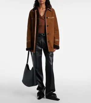 YVES SALOMON Reversible Shearling Coat - Brown