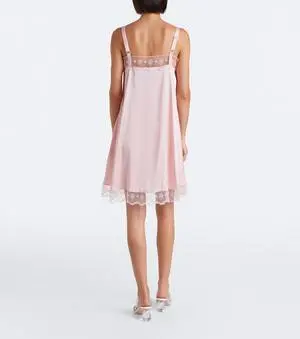Simone Rocha Lace-trimmed Satin Slip Dress