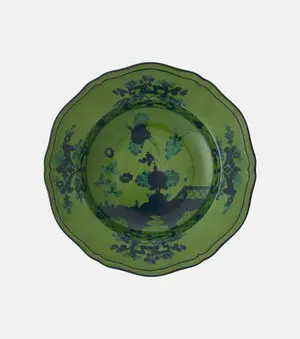 GINORI 1735 Oriente Italiano Porcelain Soup Plate - Green