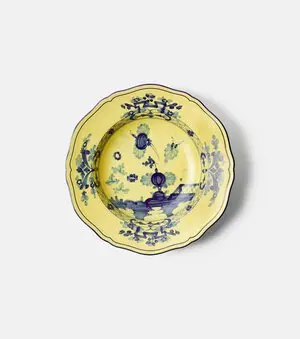 GINORI 1735 Oriente Italiano Porcelain Soup Plate - Yellow