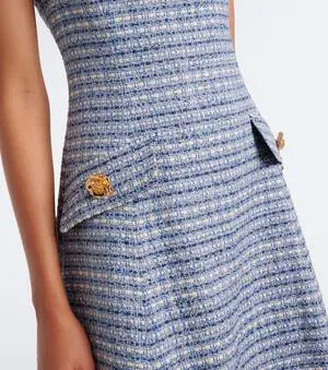 Carolina Herrera Multi Cotton-blend Tweed Midi Dress