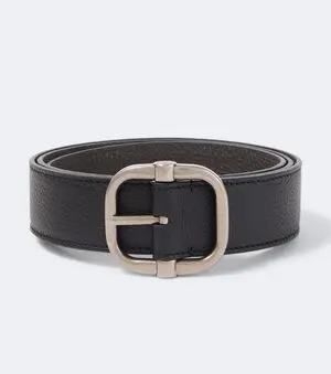 Loewe Loop Reversible Leather Belt - Black