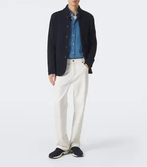 TOD'S Calzino Leather-trimmed Fabric Sneakers