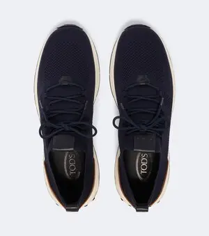 TOD'S Calzino Leather-trimmed Fabric Sneakers