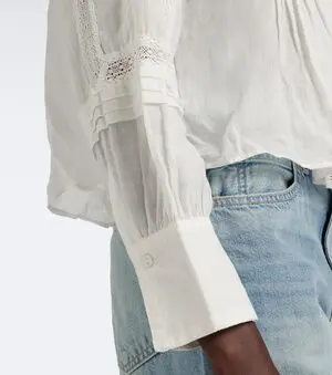Veronica Beard Sawyer Ramie Blouse - White
