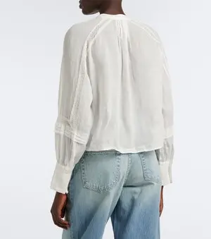 Veronica Beard Sawyer Ramie Blouse - White