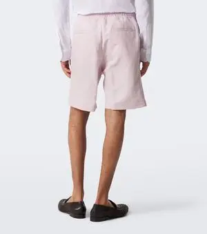 Canali Linen And Silk Shorts - Pink