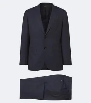 Brioni Striped Wool Suit - Blue