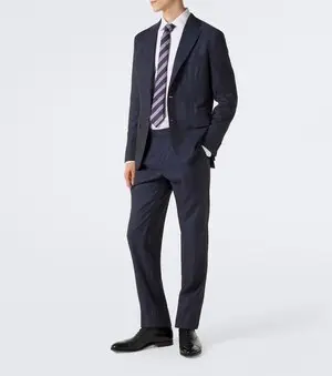 Brioni Striped Wool Suit - Blue