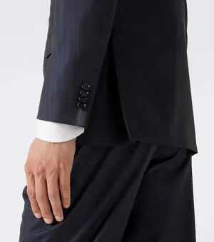 Brioni Striped Wool Suit - Blue