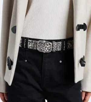 Isabel Marant Étoile Holis Leopard-print Calf Hair Belt
