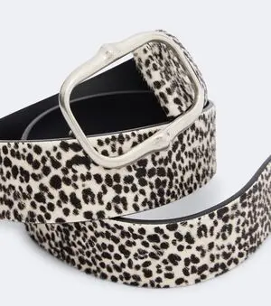 Isabel Marant Étoile Holis Leopard-print Calf Hair Belt