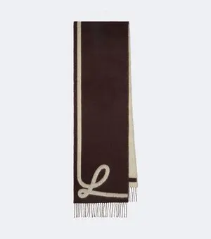 Loewe Wool And Cashmere Scarf - Brown