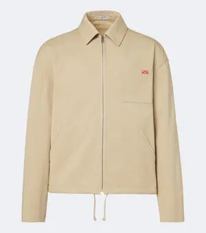 Loewe Loewe Cotton Twill Jacket With Drawstring Hem Beige