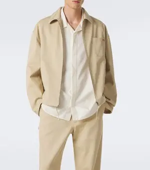 Loewe Cotton Twill Jacket With Drawstring Hem - Beige