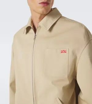 Loewe Cotton Twill Jacket With Drawstring Hem - Beige