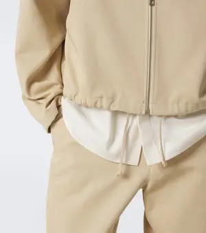 Loewe Cotton Twill Jacket With Drawstring Hem - Beige