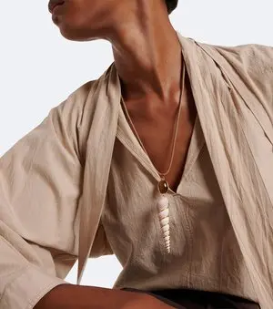 JENNIFER BEHR Finley Pearl Seashell Necklace