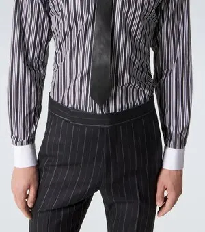 TOM FORD Striped Cotton Poplin Shirt