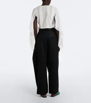 JW Anderson Belted Wool Wide-leg Pants