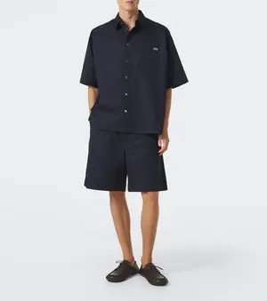 Loewe Anagram Cotton Twill Shirt - Blue