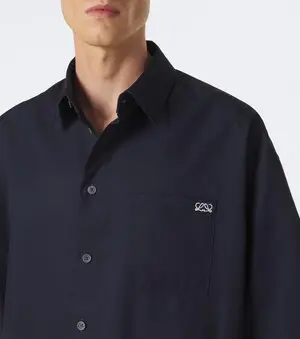 Loewe Anagram Cotton Twill Shirt - Blue
