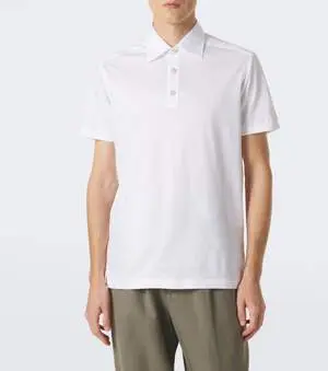 Kiton Cotton Jersey Polo Shirt - White