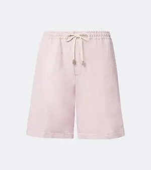 Canali Linen And Silk Shorts - Pink