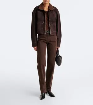 SLVRLAKE Phoenix Straight Leg Jeans - Brown