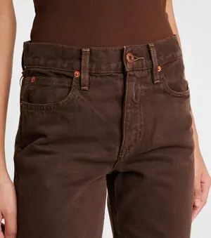 SLVRLAKE Phoenix Straight Leg Jeans - Brown