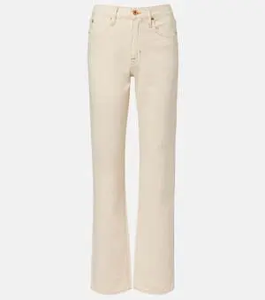 SLVRLAKE Phoenix Straight Leg Jeans - White