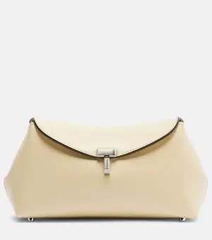 TOTEME Toteme T-Lock Mini Leather Clutch Yellow