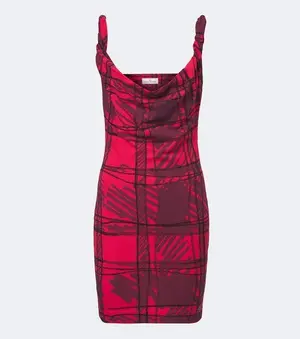 VIVIENNE WESTWOOD Draped Printed Mini Dress