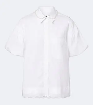 Simone Rocha Embellished Cotton Shirt - White